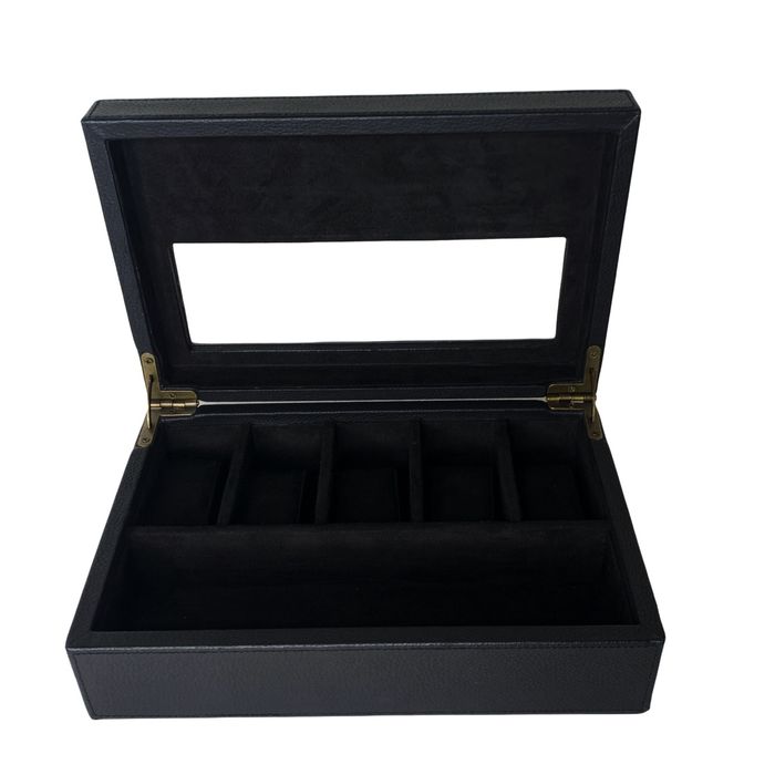 Fossil FOSSIL Pebbled Leather Wrist Watch Storage Box Jewelry | Grailed