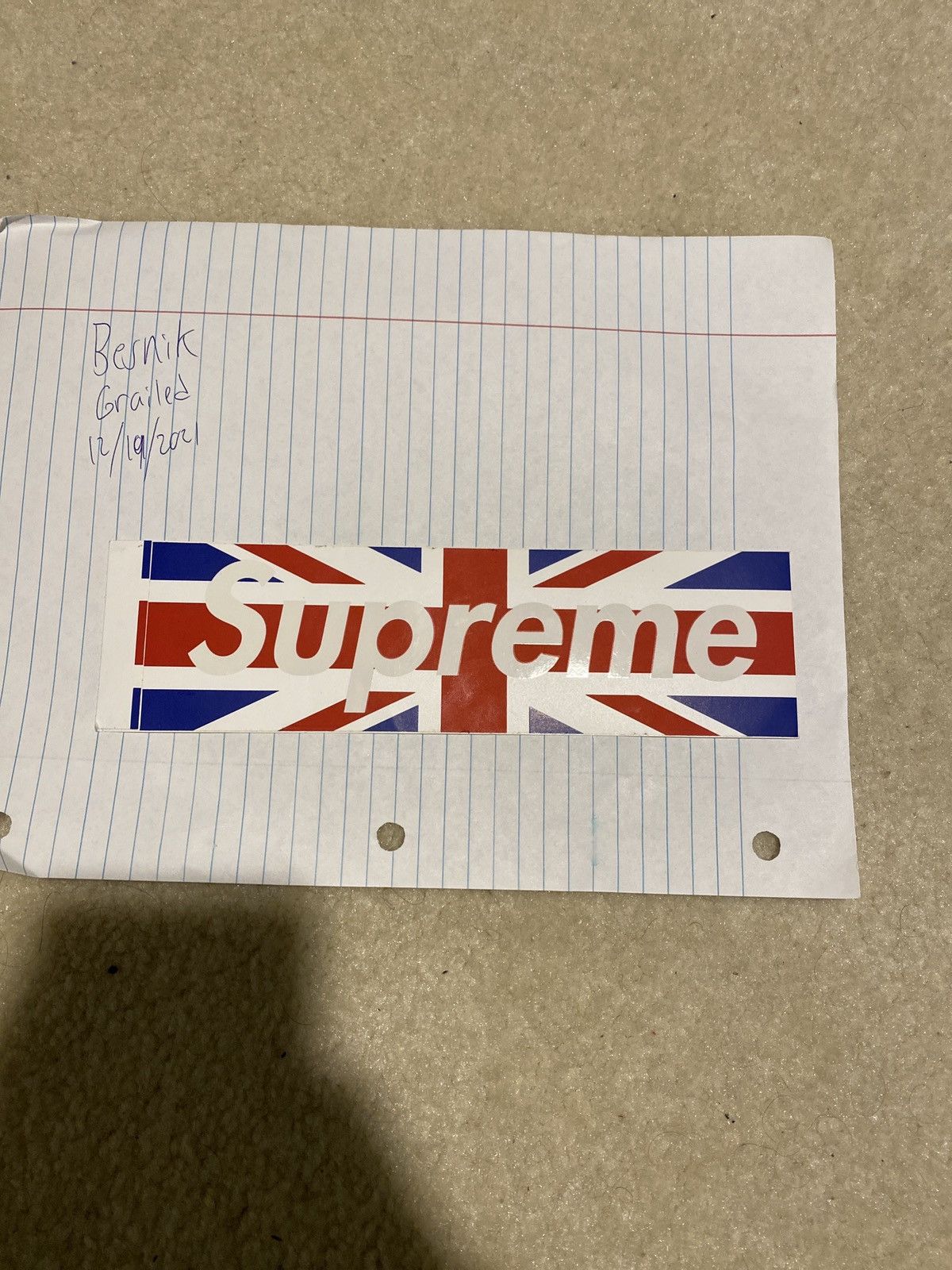 Supreme Supreme Union Jack British England Flag Box Logo Sticker | Grailed