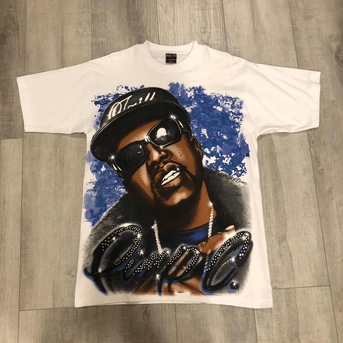 Vintage Vintage Pimp C Houston Trill Bedazzled Rap Tee t-shirt | Grailed