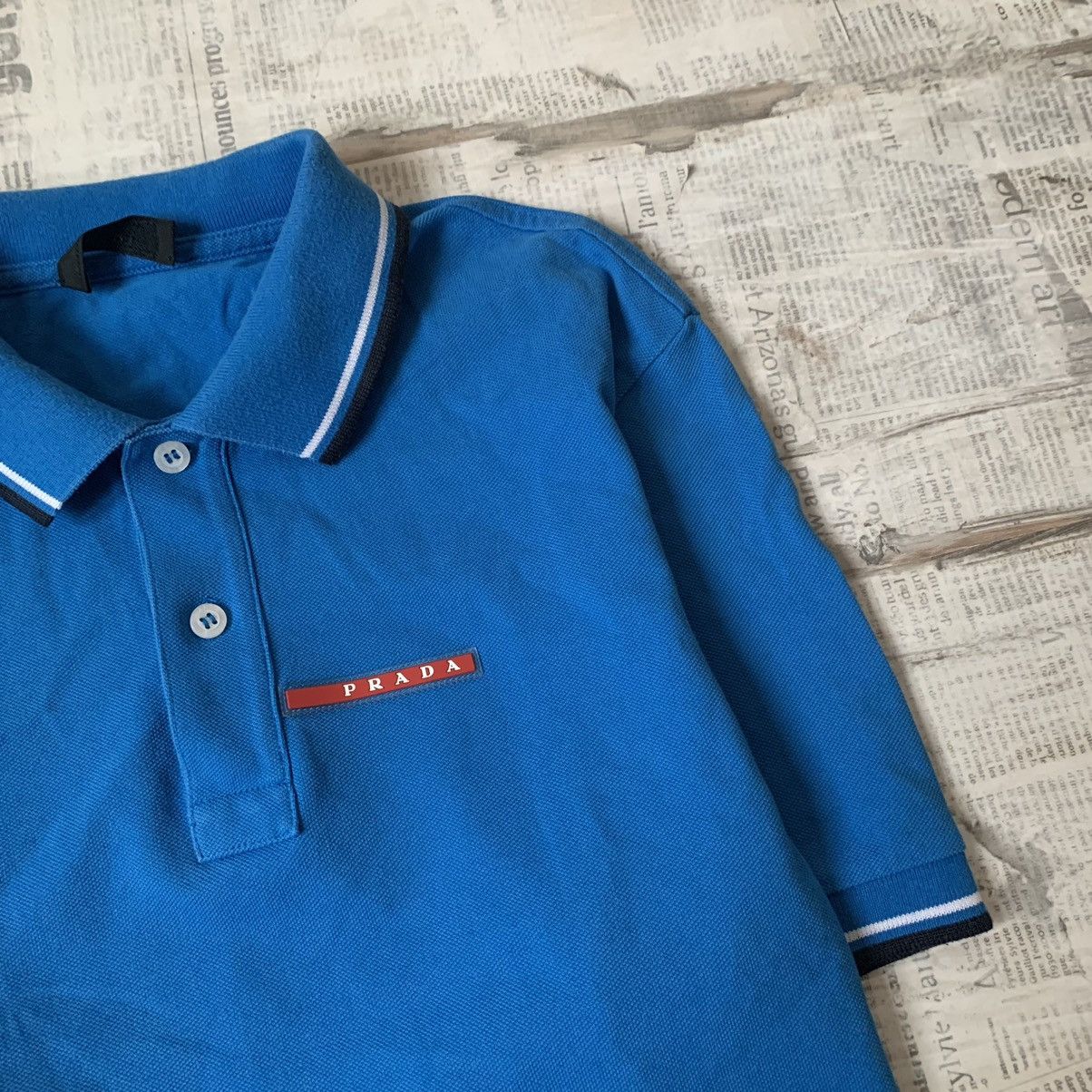 Prada Prada red logo polo T-shirt | Grailed
