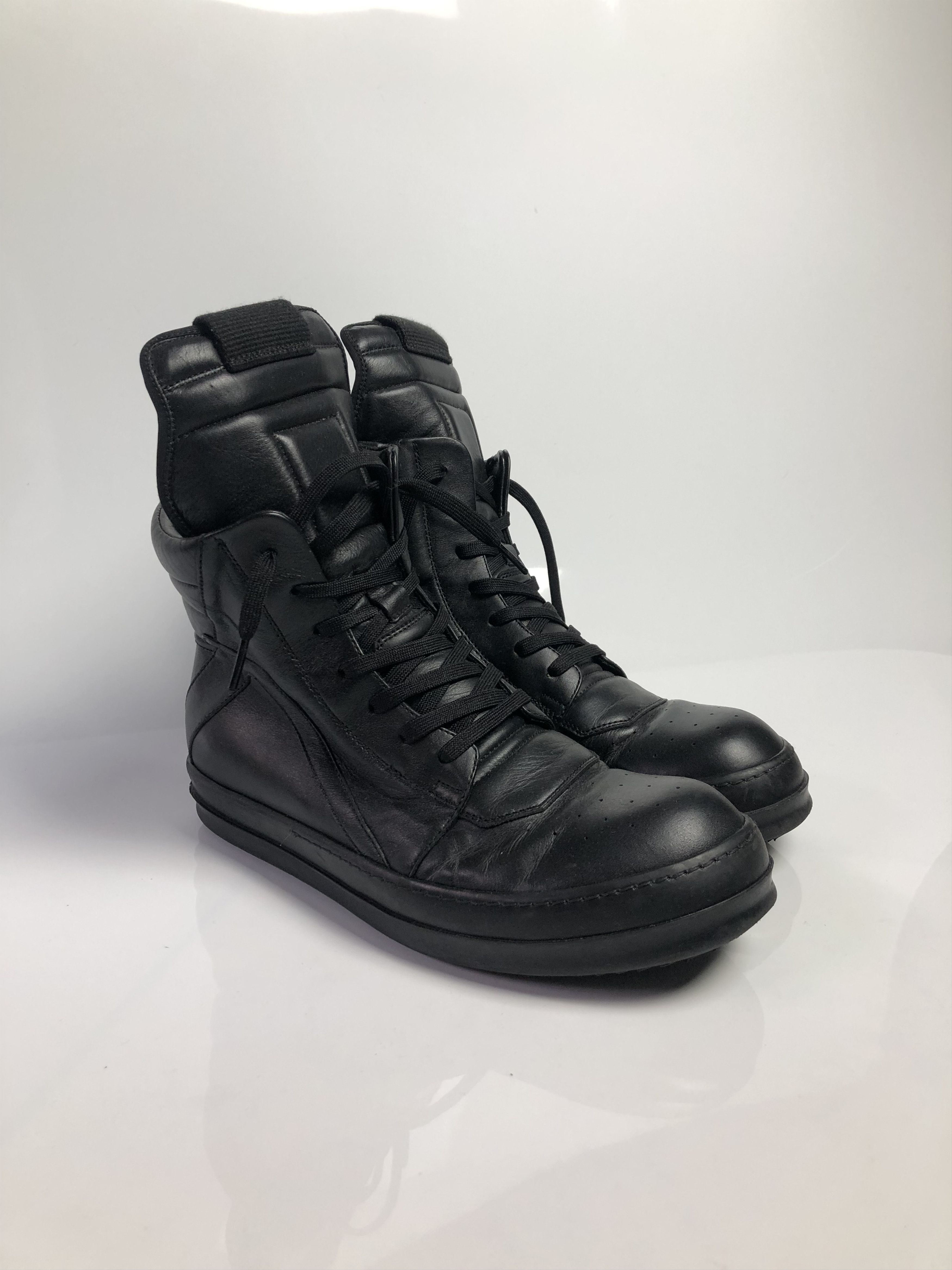 Rick Owens Rick owens all black Geobaskets shoes | Grailed
