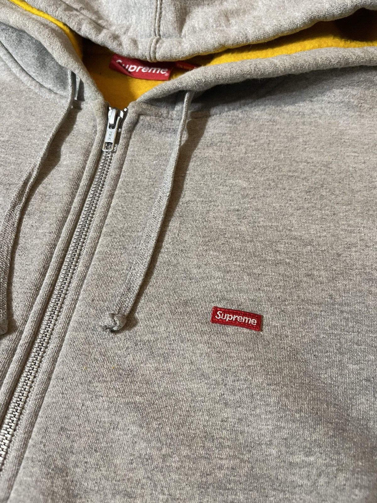 Supreme Grey supreme Small Box Logo Zip Up hoodie (SS2019) | Grailed