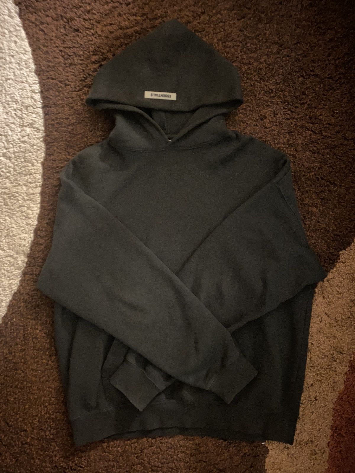 Fear of God Fear Of God Essentials Black 3M Reflective Hoodie | Grailed