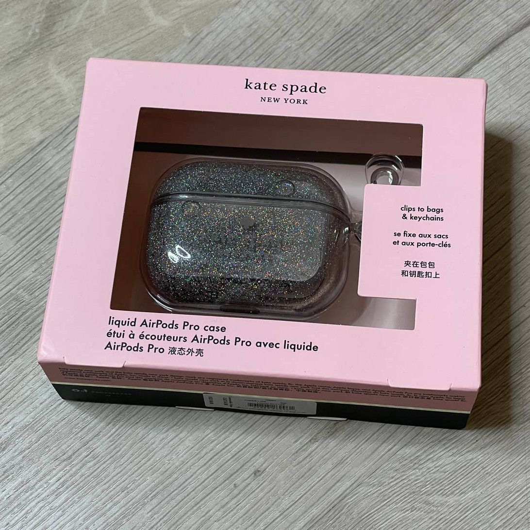Kate Spade Kate Spade Silver glitter Liquid airpod pro case | Grailed