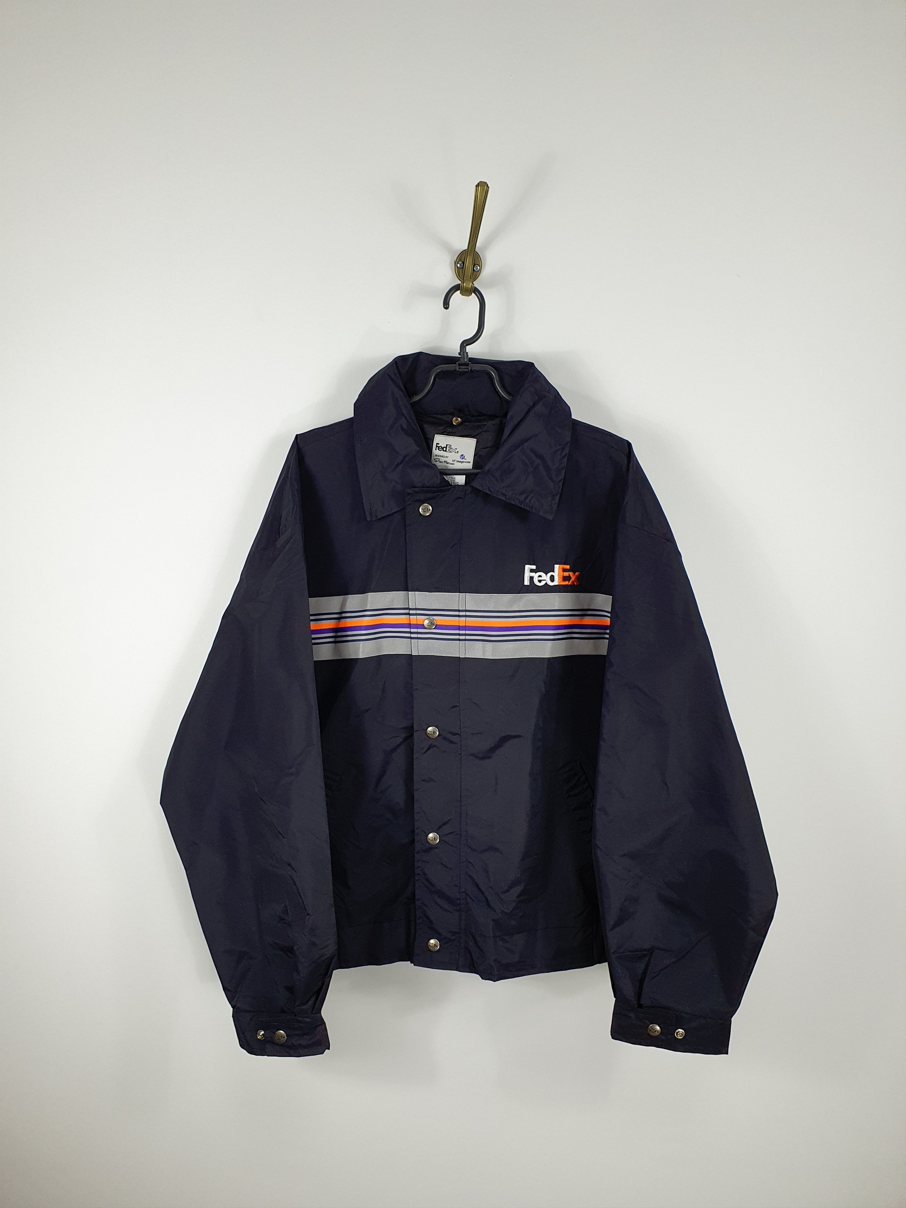 Vintage Vintage 90's Fedex Stan Herman Black Jacket Full Zip | Grailed