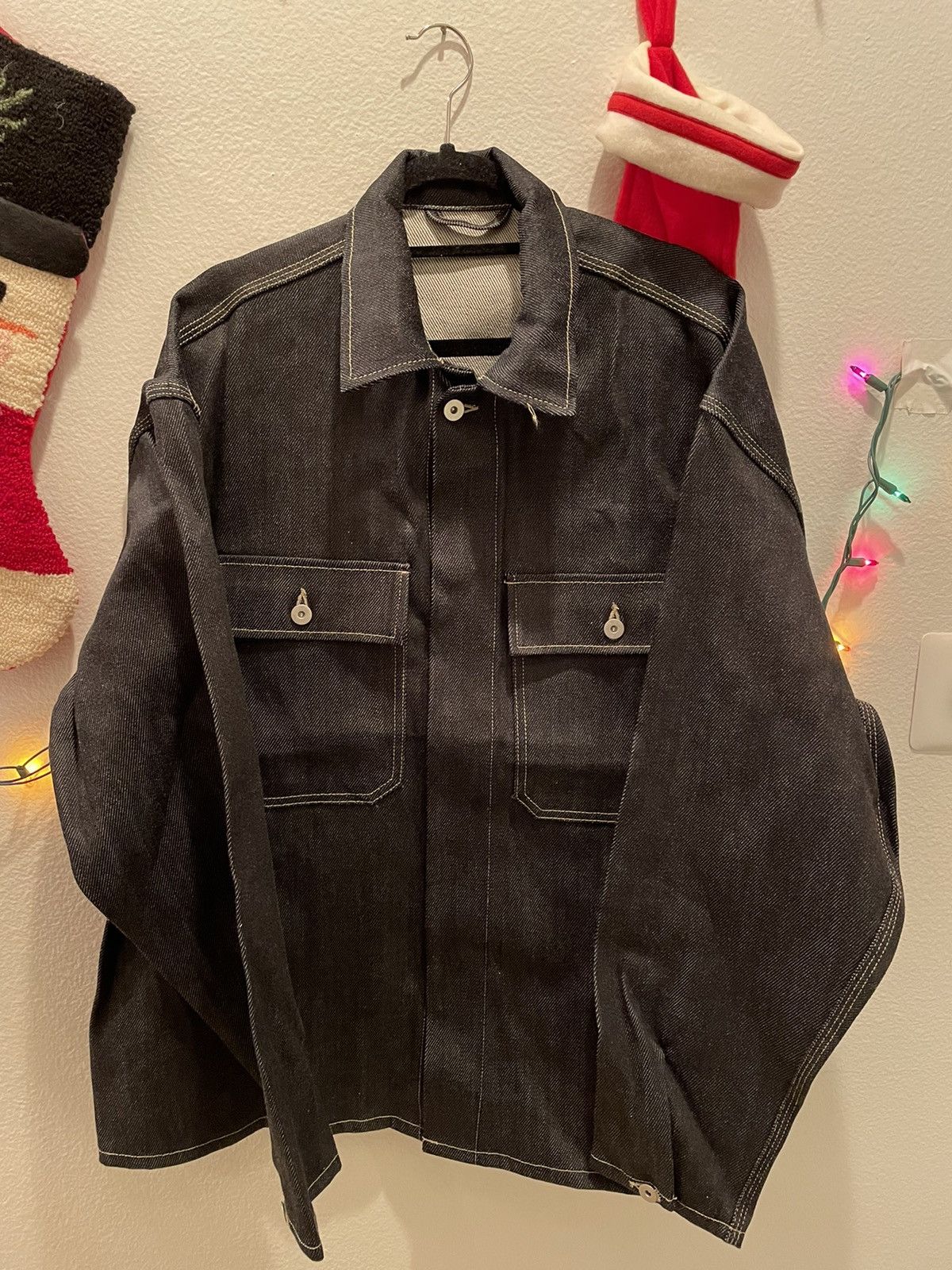 Yeezy Unreleased Yeezy Season 6 Raw Denim Workwear Shirt Sample | Grailed