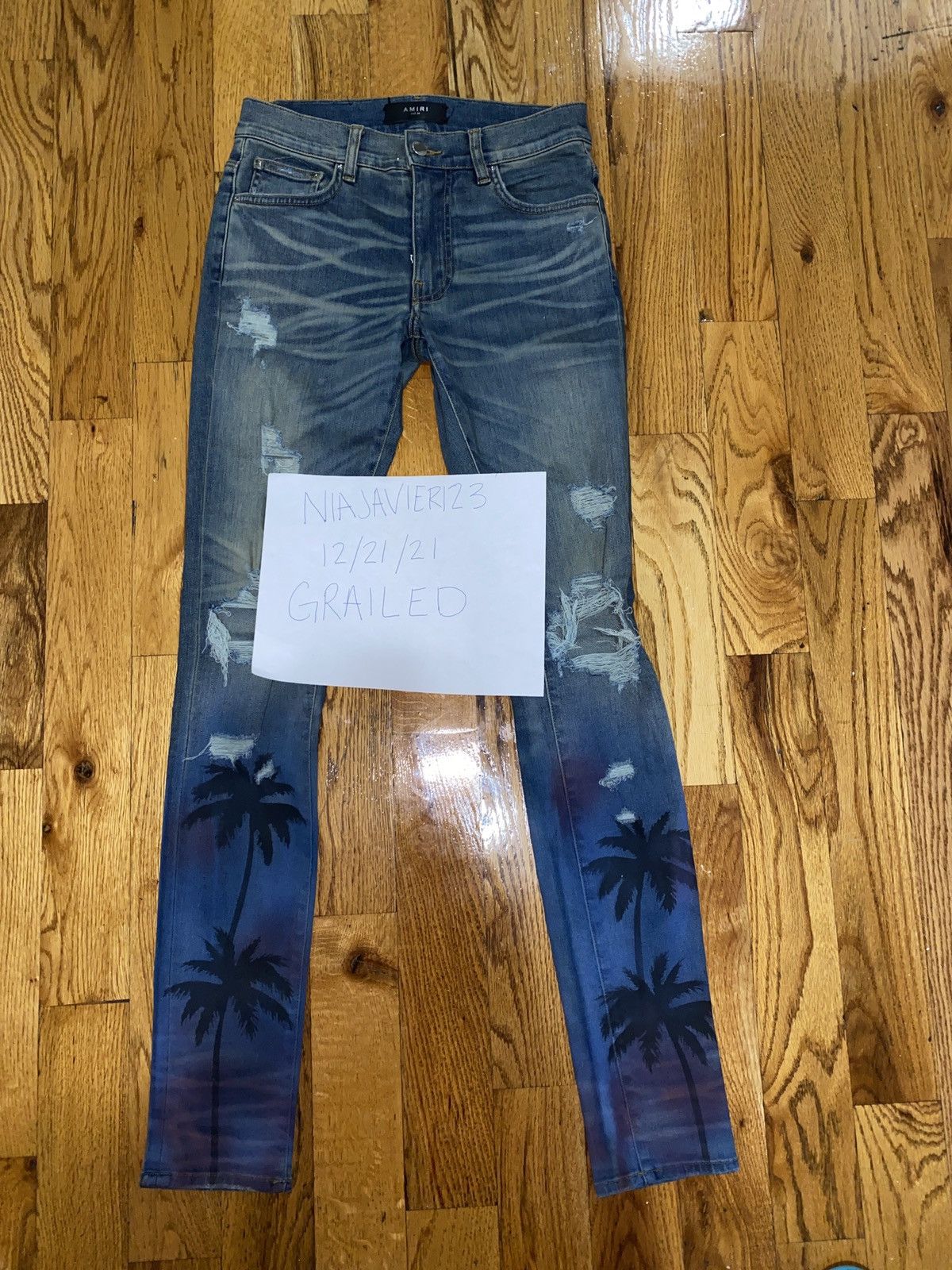 Amiri Amiri Palm Tree Jeans | Grailed