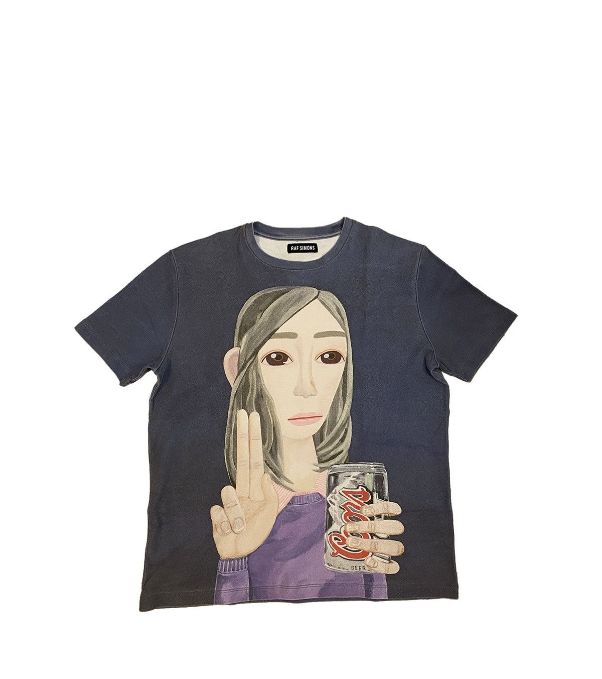 Raf Simons Raf simons x Brian Calvin SS13 face printed t shirt | Grailed