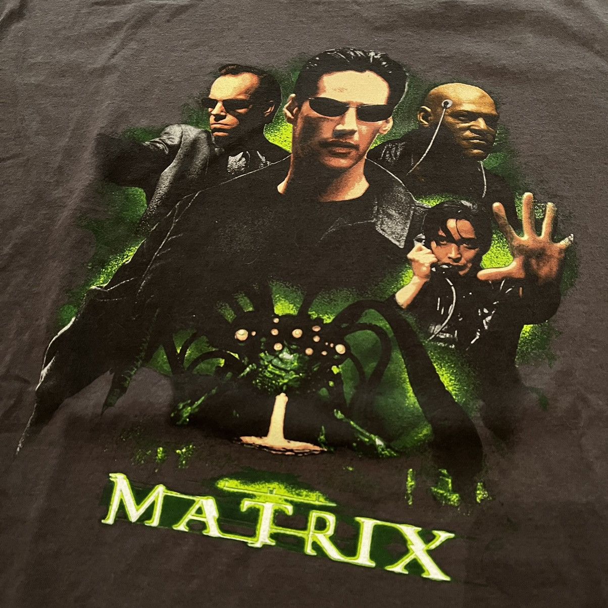 Vintage The Matrix movie shirt with Keanu Reeves and cast on front ...