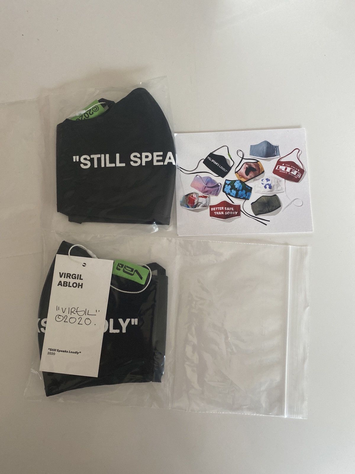 Virgil Abloh Virgil Abloh “Still Speaks Loudly” MOCA face masks. | Grailed