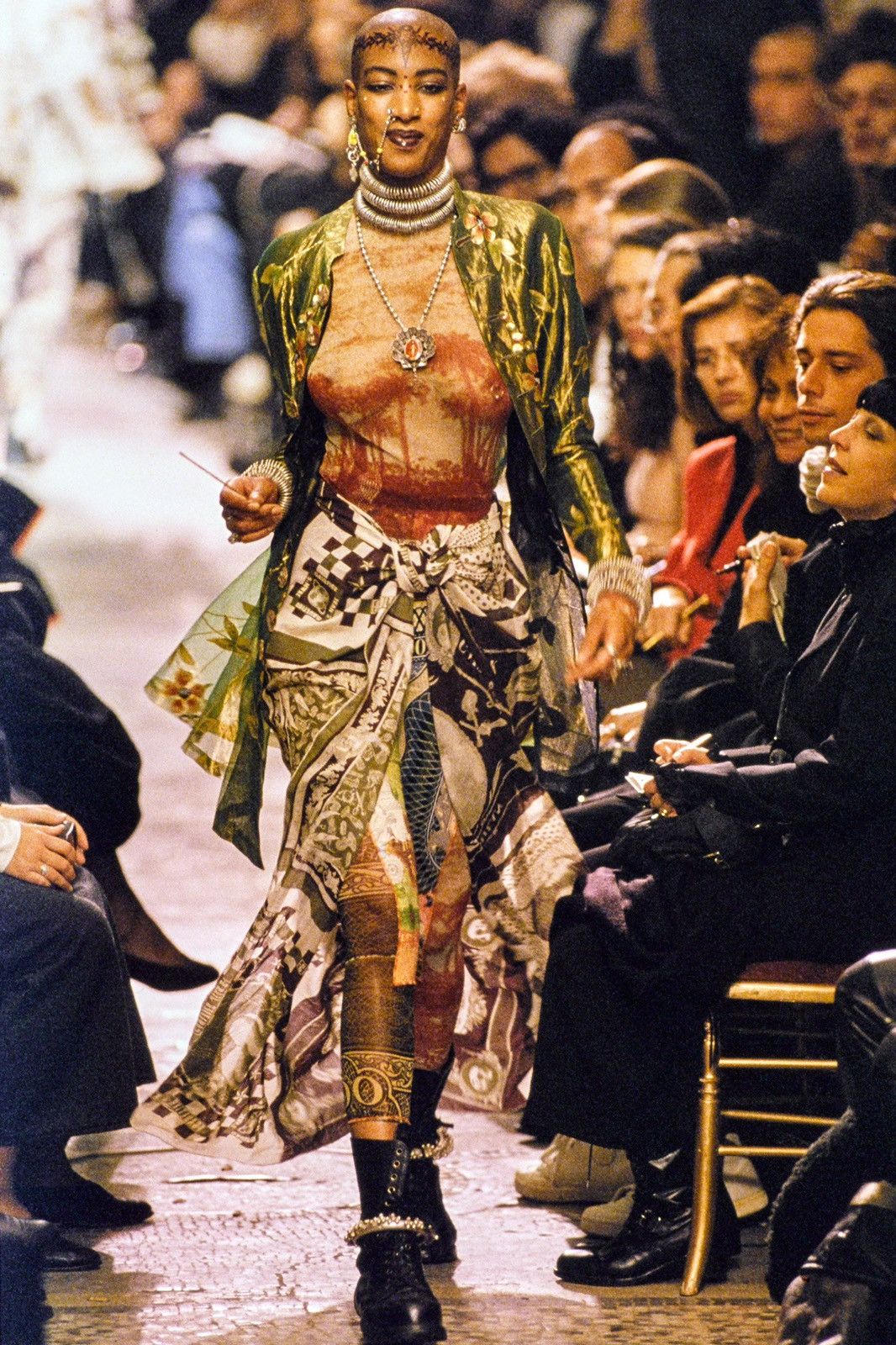 Jean Paul Gaultier Rare runway Jean Paul Gaultier SS94 Money Trees Mesh ...