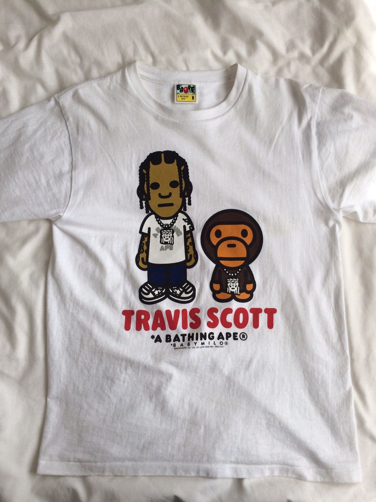 Bape Bape Travis Scott Baby Milo Medium White | Grailed
