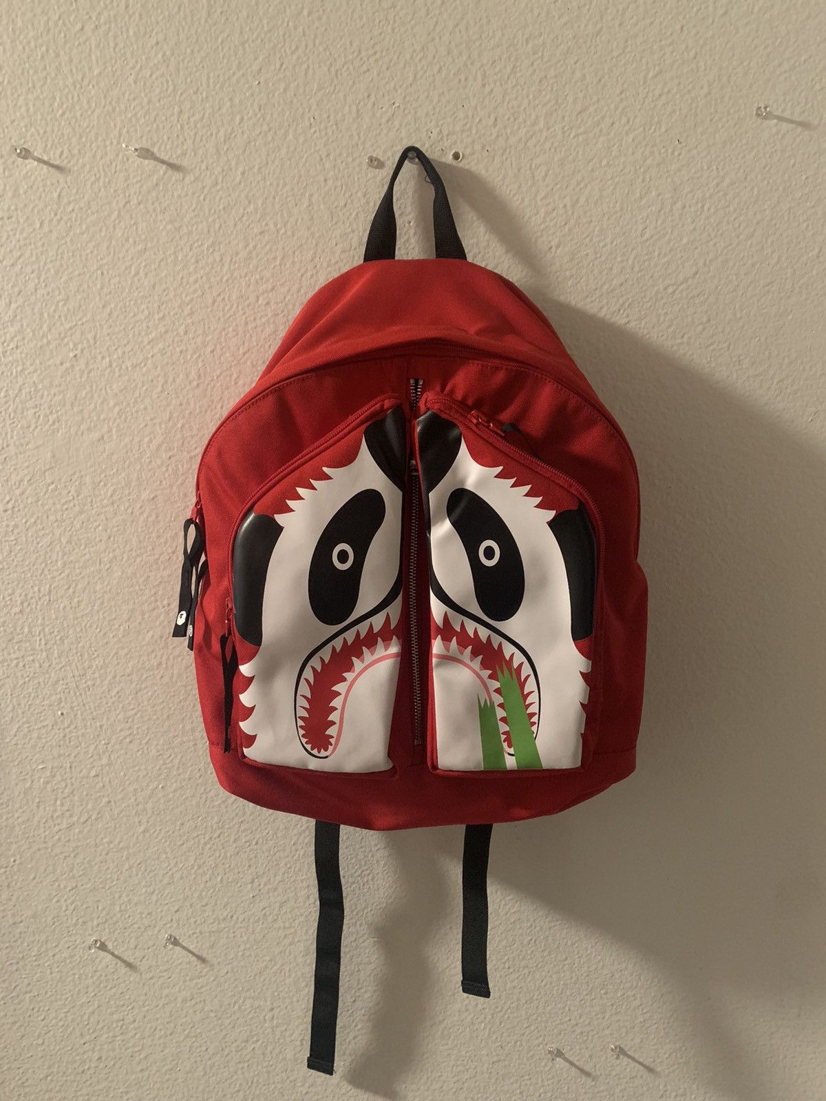 Bape Bathing ape Red Panda Face Backpack | Grailed