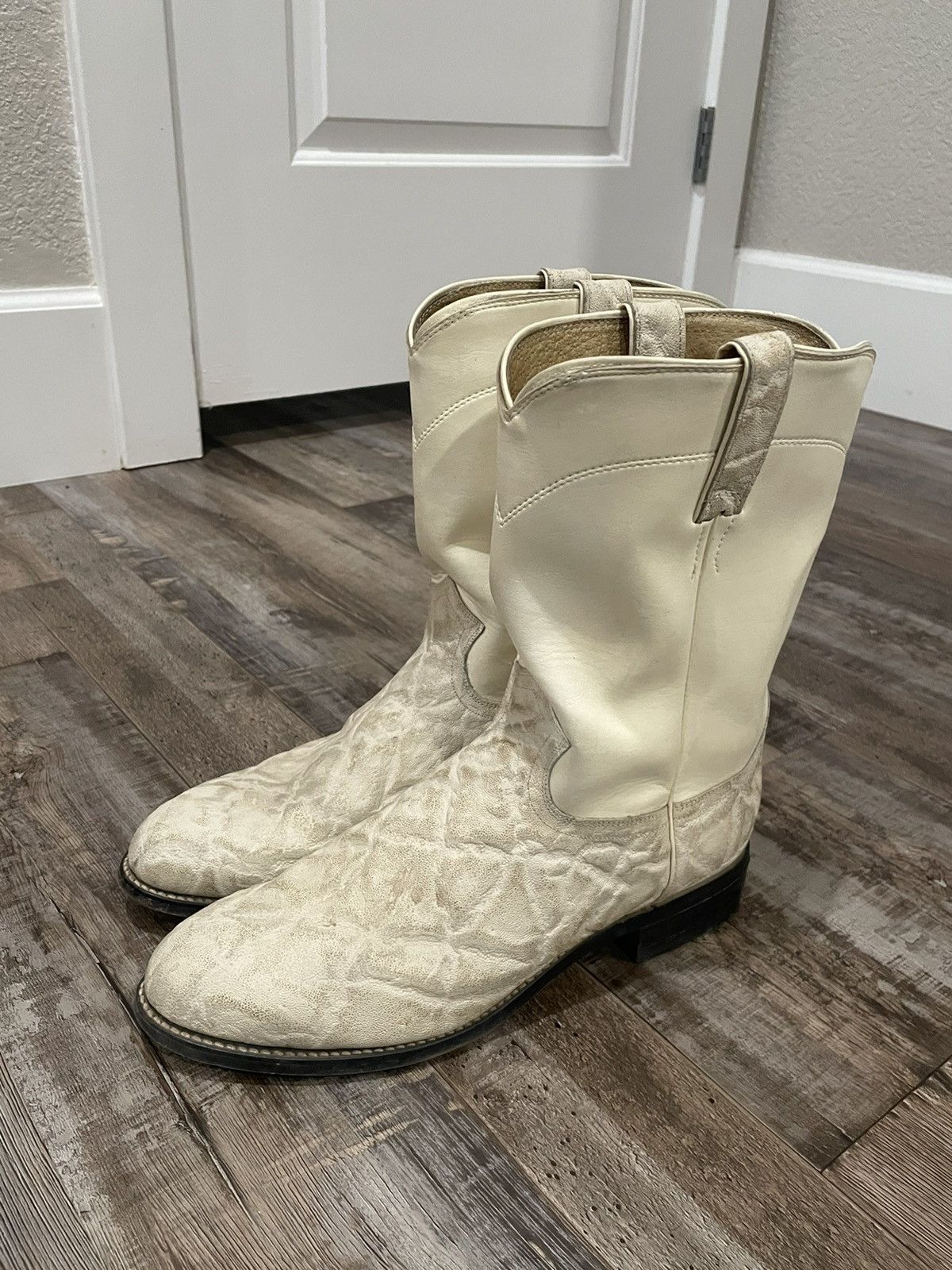 Vintage Vintage White/Cream Cowboy Boots | Grailed