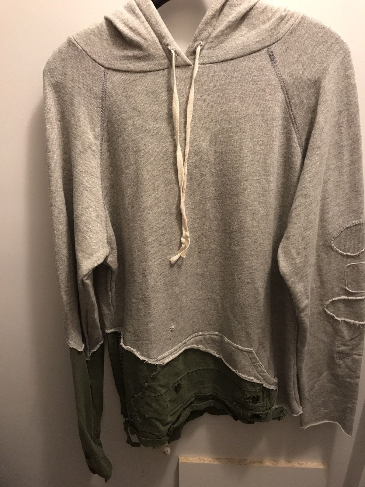 Greg Lauren Army Tent Grey Hoodie | Grailed