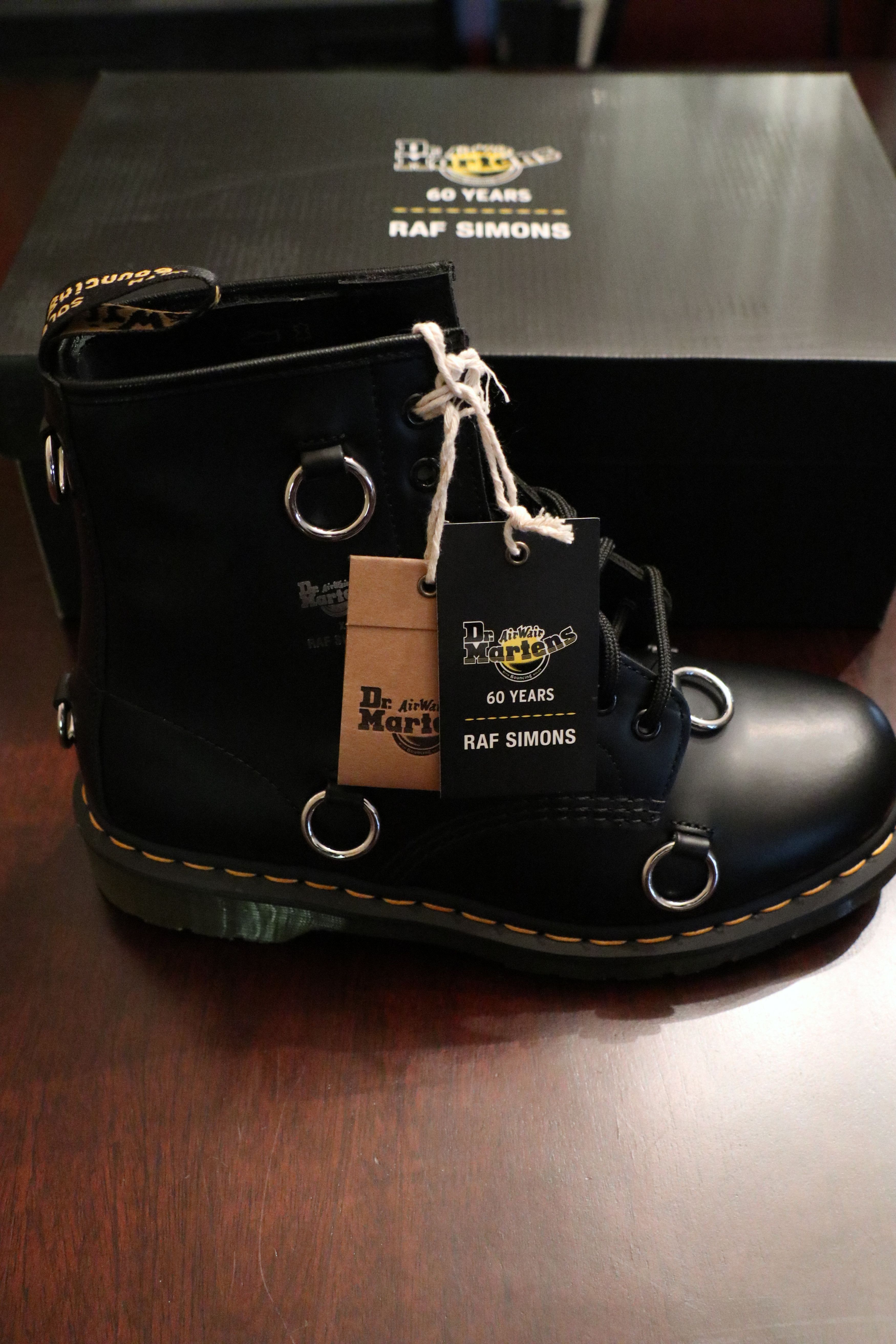 Raf Simons Dr. Martens 1460 Raf Simons black 60th year ring | Grailed