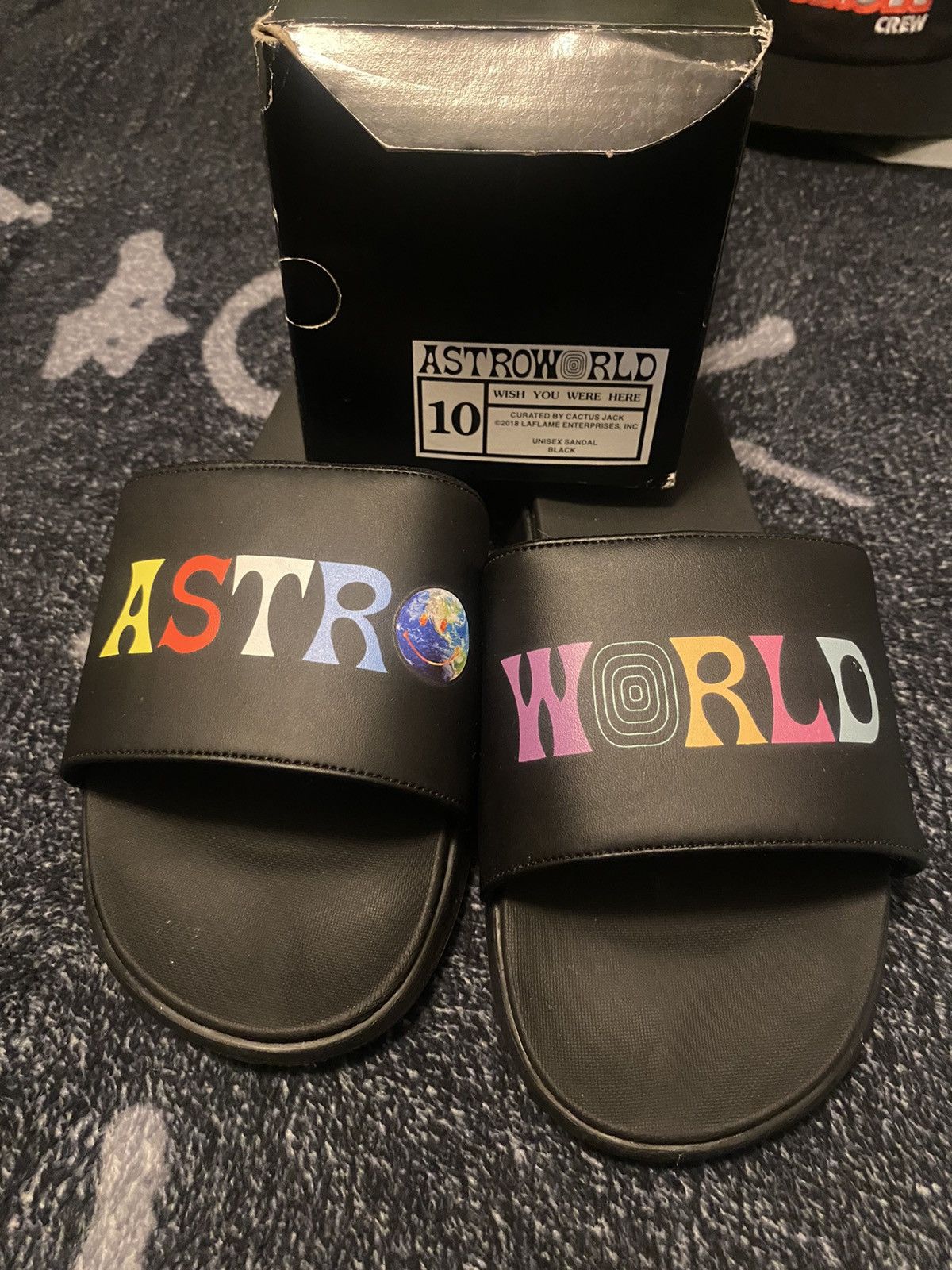 Travis Scott Astroworld Slides (Colored) | Grailed