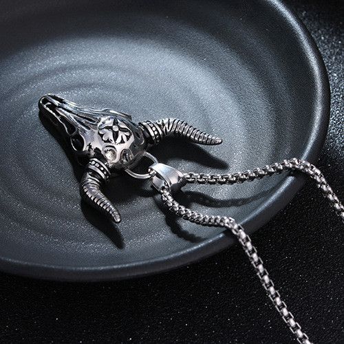 Chain Vintage Animal Goat Skull Necklace for Men, BL55590047 | Grailed