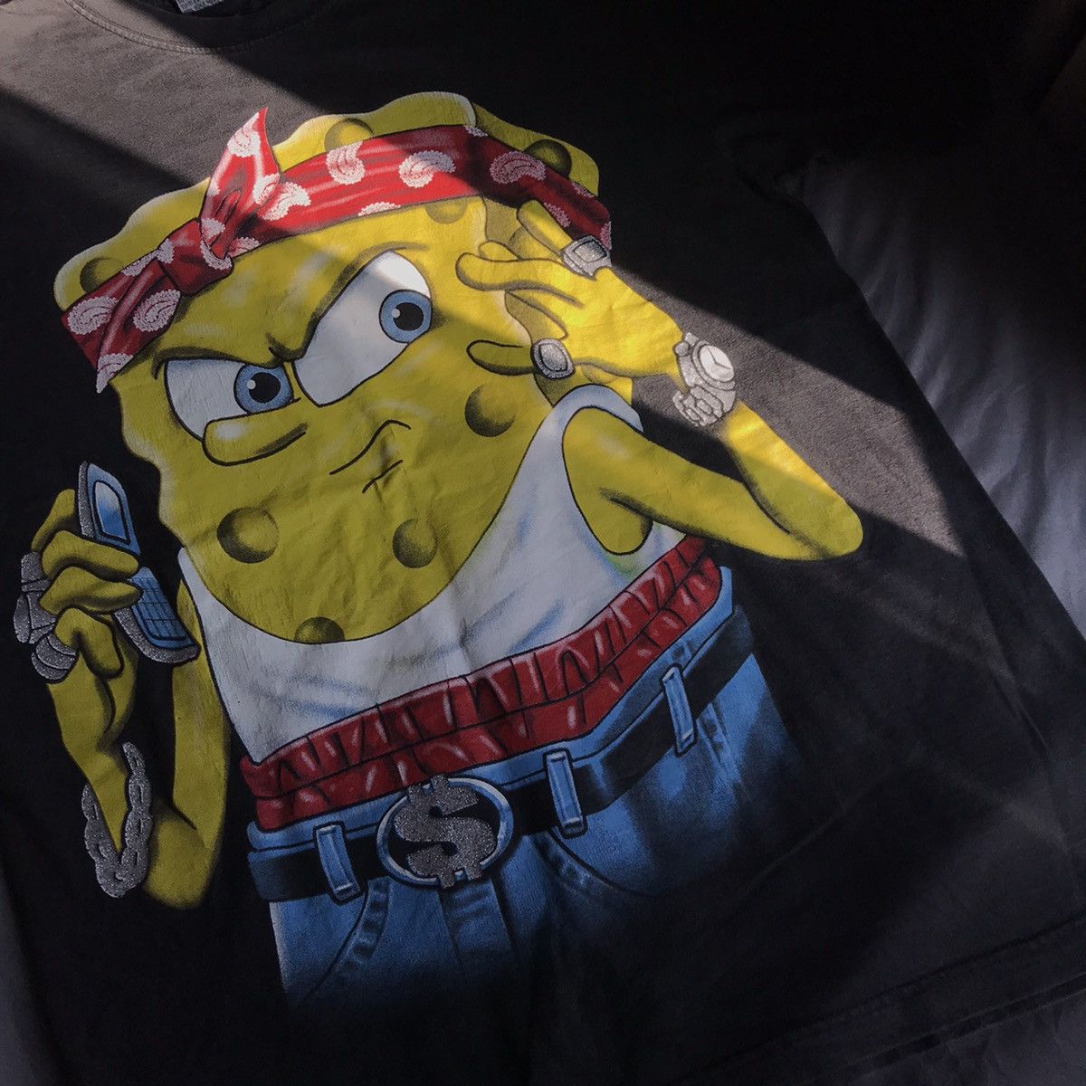 Vintage Vintage Spongebob 2pac bootleg T shirt Sz.XXL | Grailed