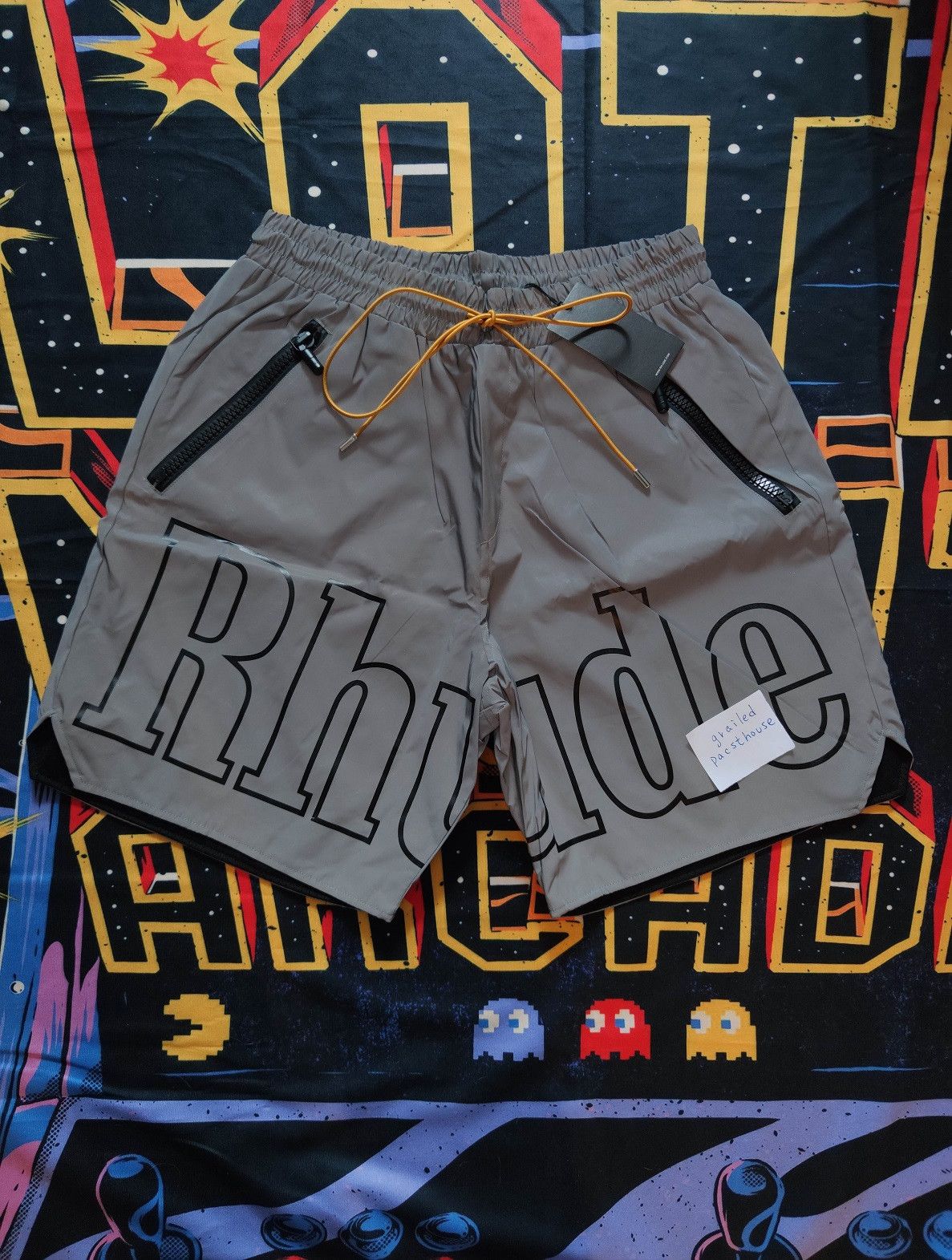 Rhude Rhude logo reflective swim shorts XL | Grailed