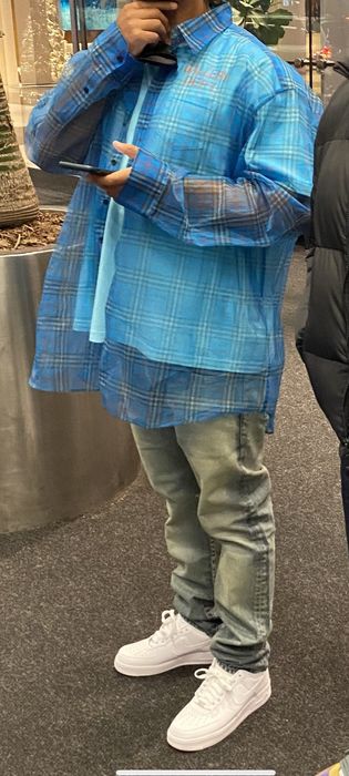 Raf Simons Raf Simons Transparent flannel | Grailed