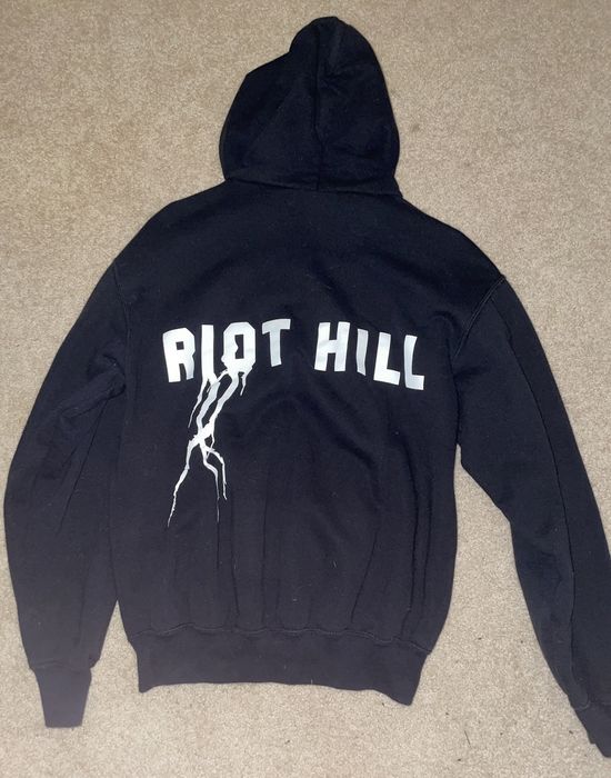 Designer Riot Hill Black Hoodie | Grailed