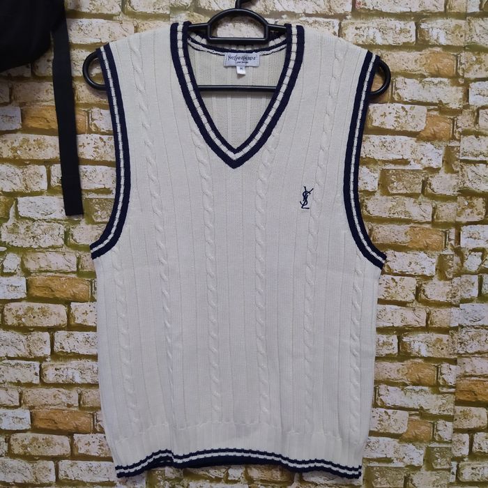 Yves Saint Laurent YVES SAINT LAURENT YSL VEST CABLE KNITWEAR (D527 ...