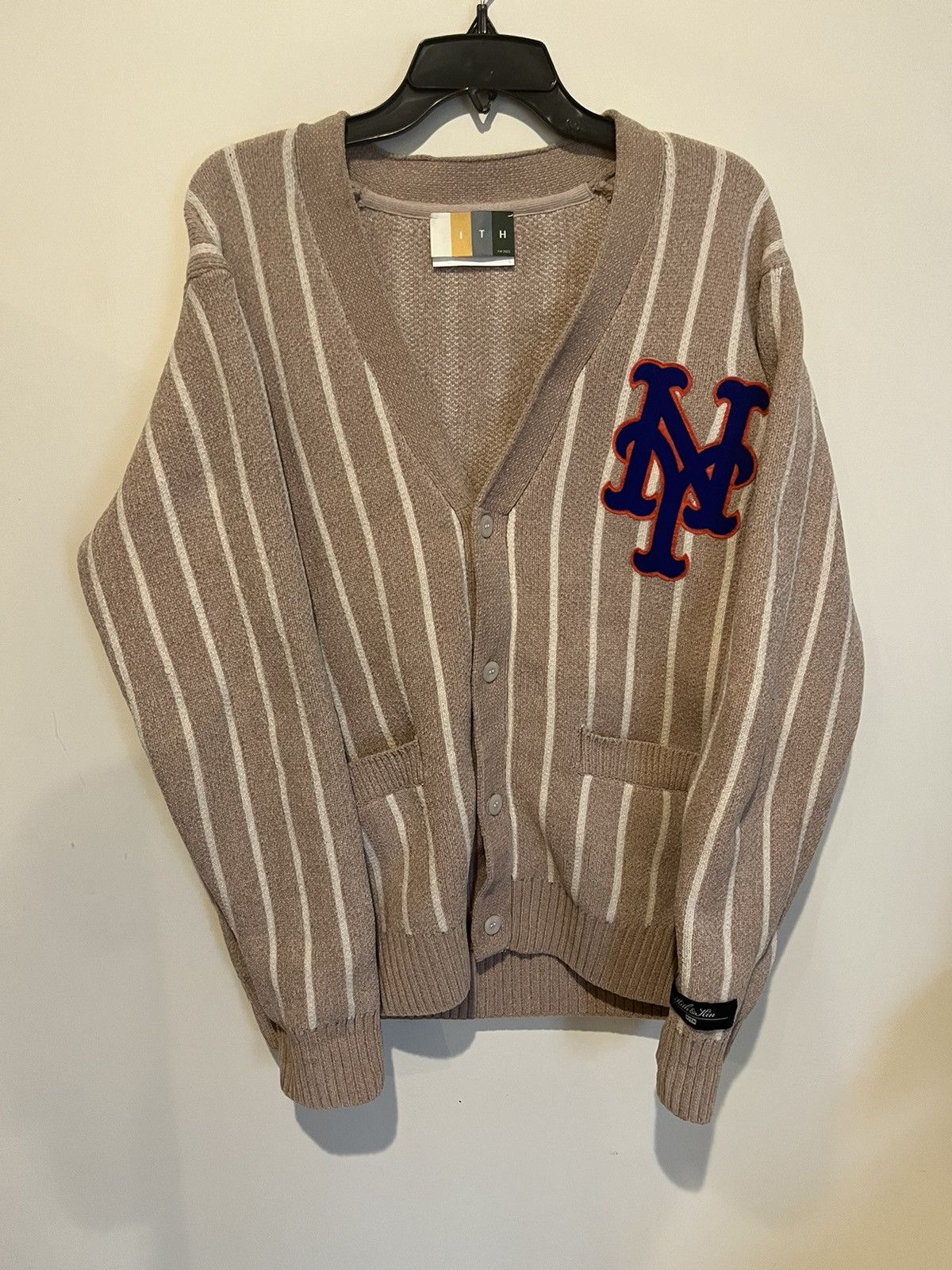 Kith × MLB Kith MLB for New York Mets Chenille Cardigan size L | Grailed