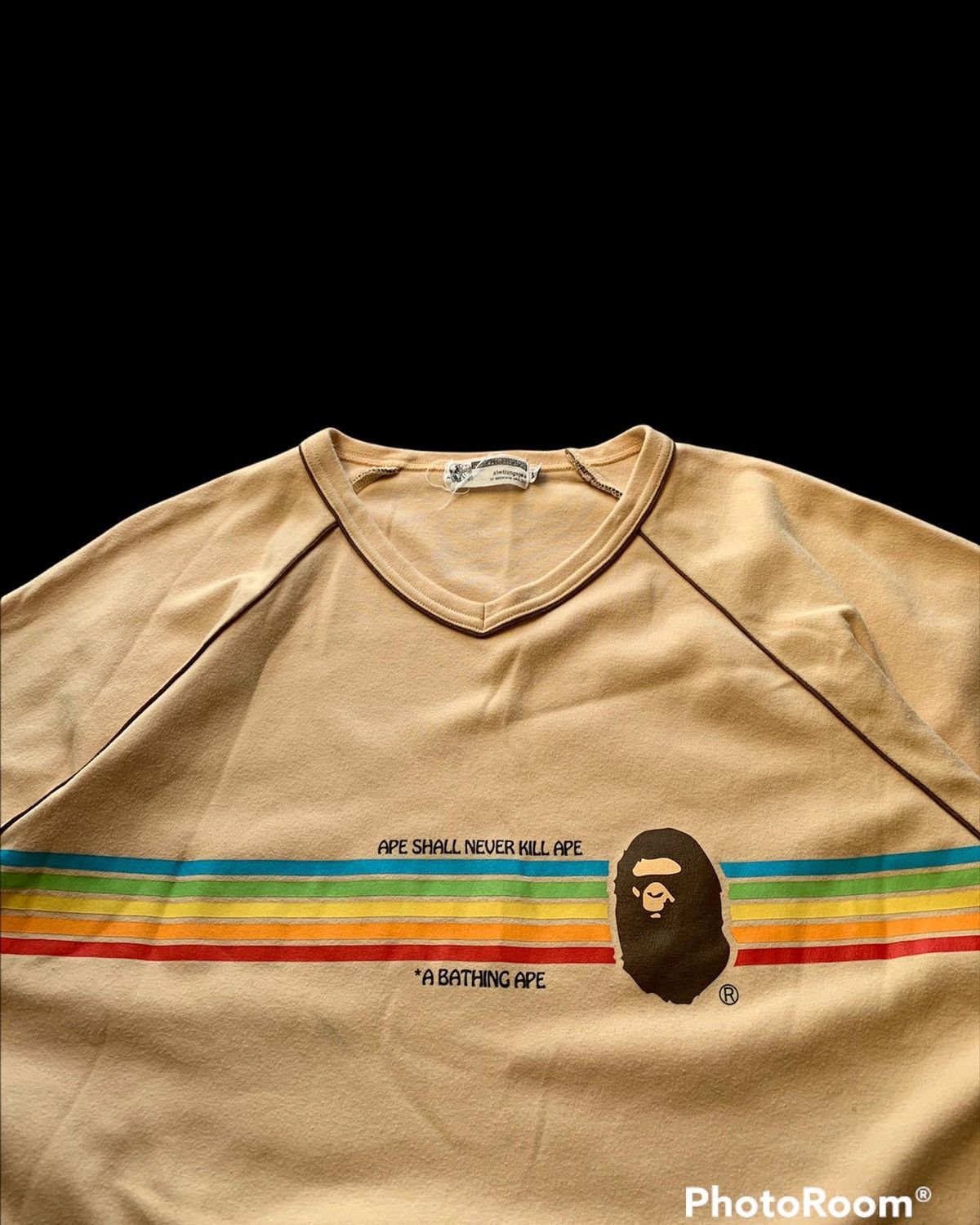 Bape Vintage Rainbow Stripe Bape Head | Grailed