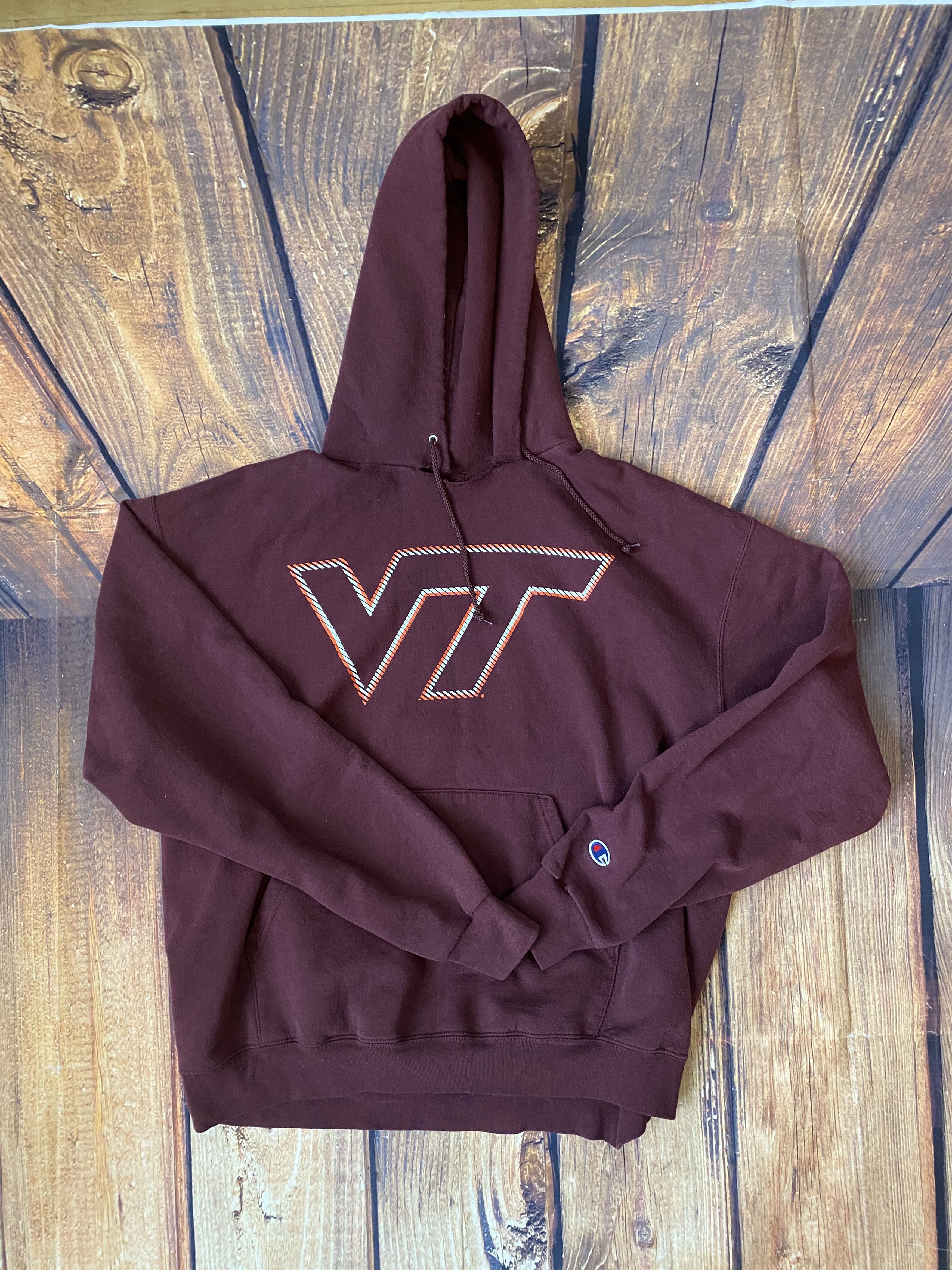 Vintage Vintage champion Virginia tech hoodie | Grailed