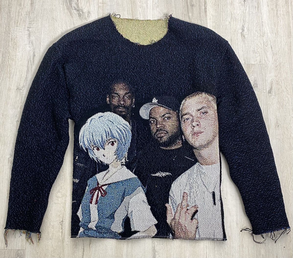 Vintage “Evangelion rappers” tapestry sweatshirts | Grailed