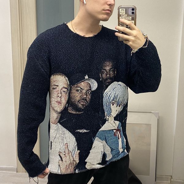 Vintage “Evangelion rappers” tapestry sweatshirts | Grailed