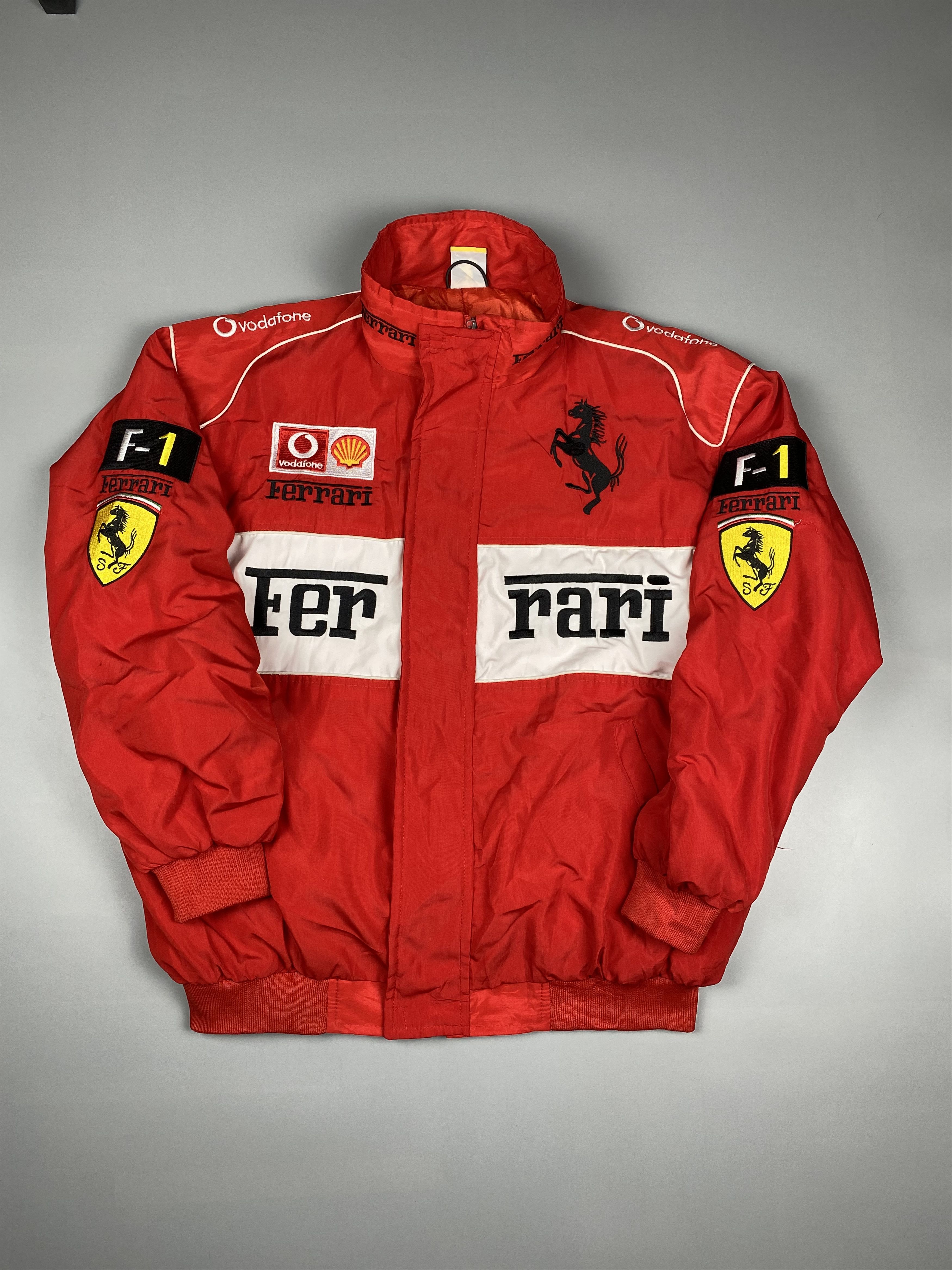 Ferrari × Formula 1 Vintage Ferrari Formula 1 Racing Bomber Jacket Lana ...