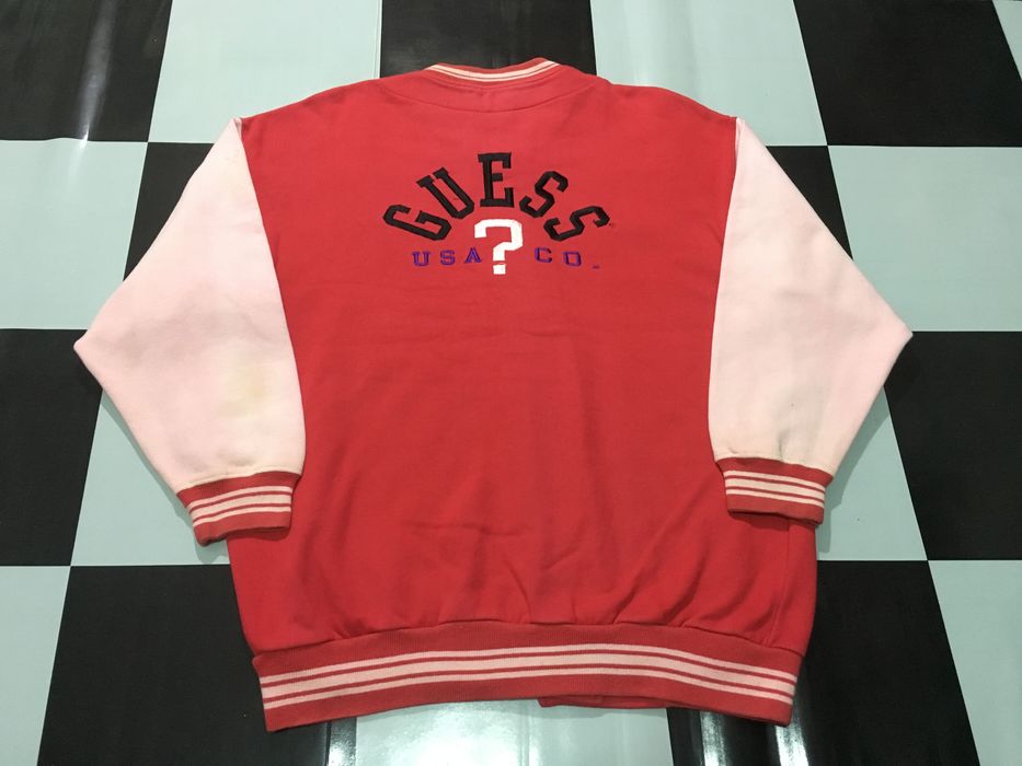 Vintage Vintage Guess Varsity Jacket Big Logo Spell Out Embroidered ...