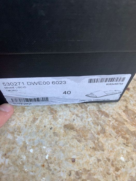 Saint Laurent Paris Jimmy YSL Embroidered Sandal | Grailed