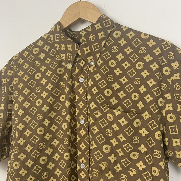 Vintage Vintage Stussy Rip Off LV Monogram Shirt #RD | Grailed