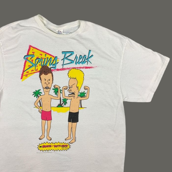 Vintage Beavis And Butt Head “Spring Break” Promo White T Shirt | Grailed