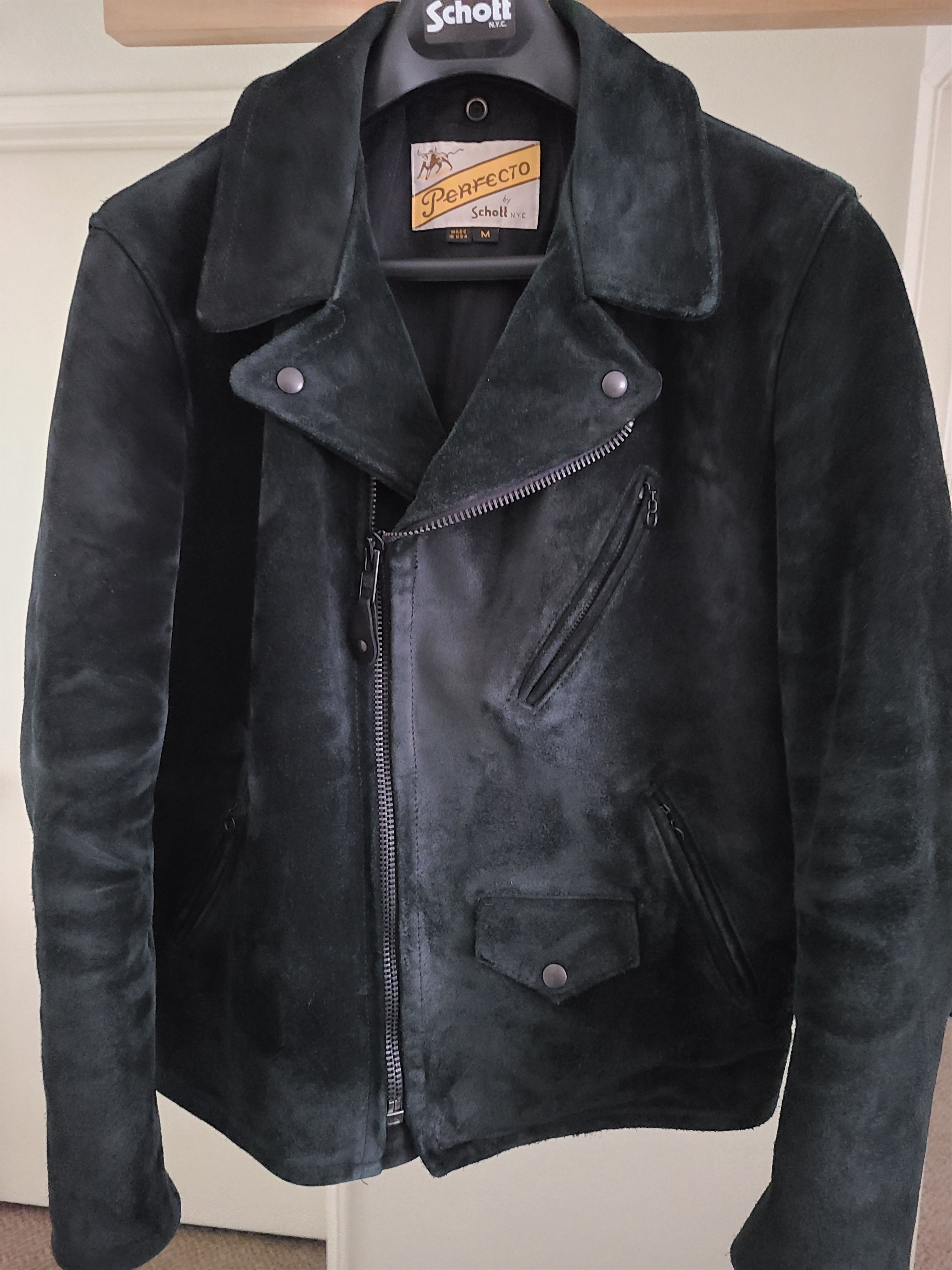 3sixteen × Schott Waxed Roughout Horween Perfecto Leather Jacket | Grailed