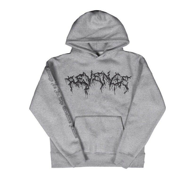 Revenge Revenge Lightning Drip Gray Hoodie DS Brand New | Grailed