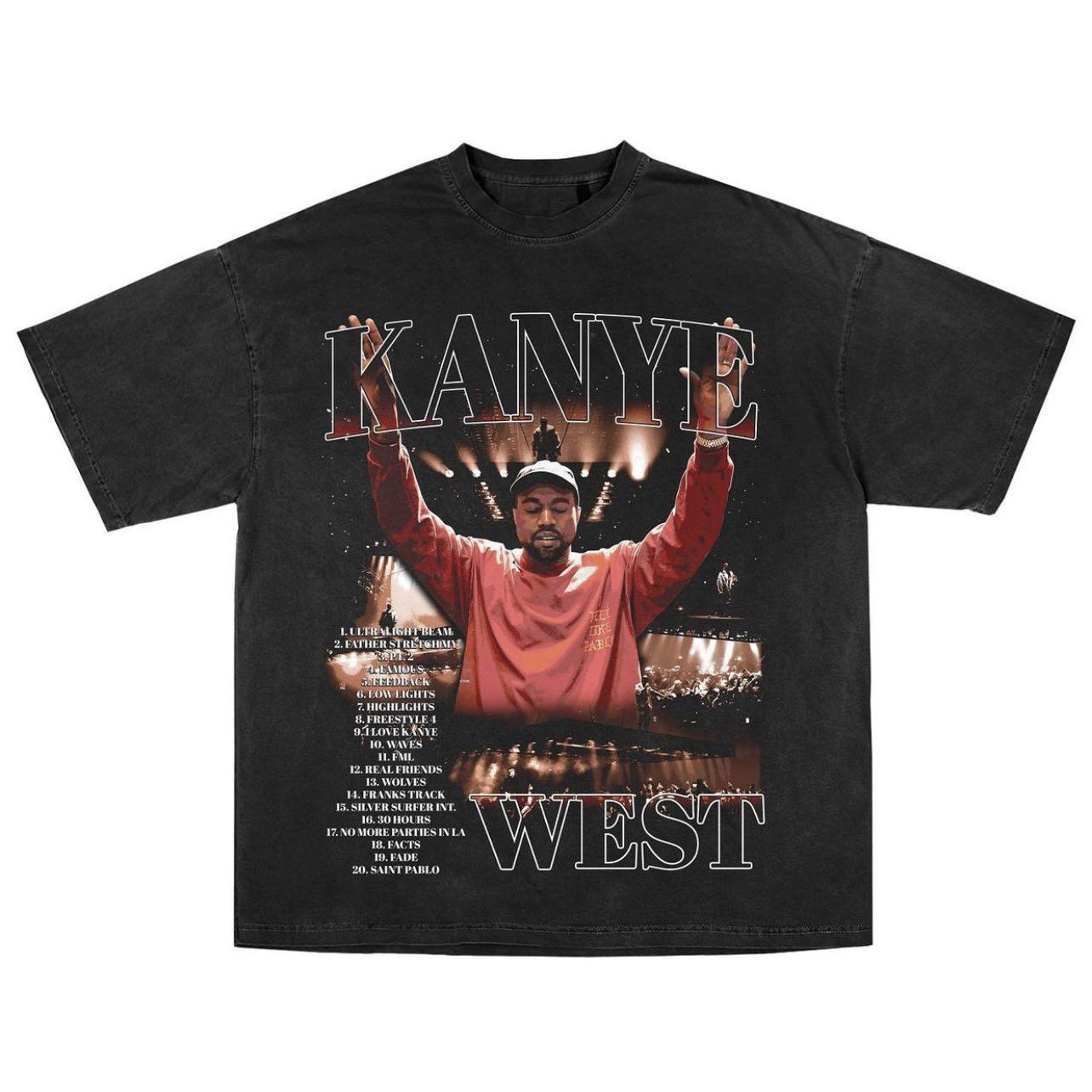 Kanye West Kanye West The Life of Pablo Tee TLOP “I Feel Like Pablo ...