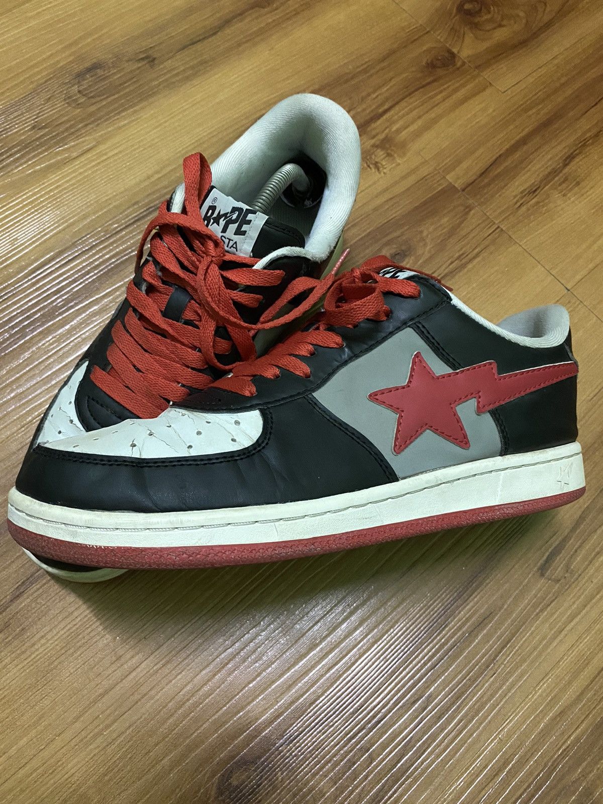 Bape RARE OG A BATHING APE BAPESTA SK8STA LOW SKATE SHOES | Grailed