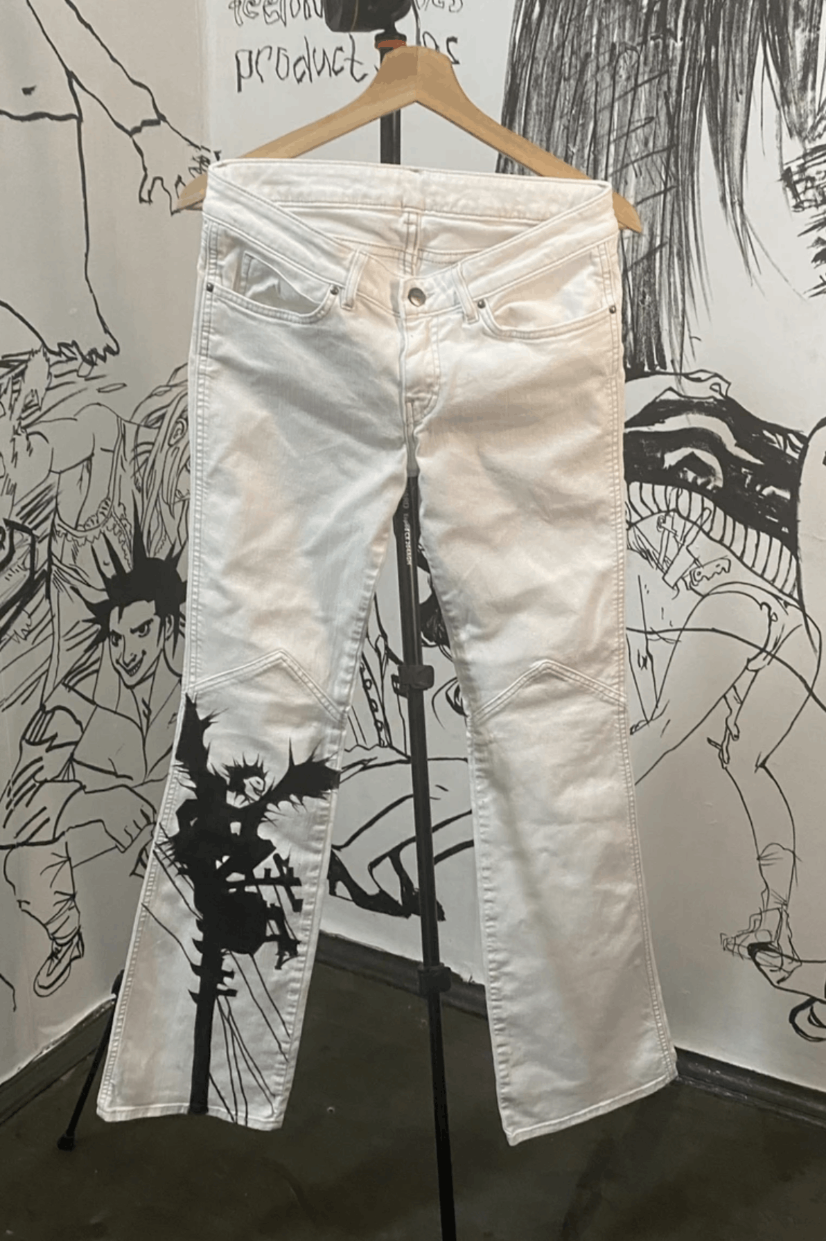 Japanese Brand × Levi's 🟢 vintage LEVI'S Death note handmade drawing ...