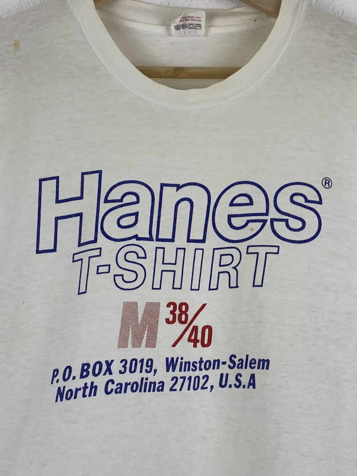 Hanes × Made In Usa × Vintage Vintage Hanes logo Tshirt | Grailed