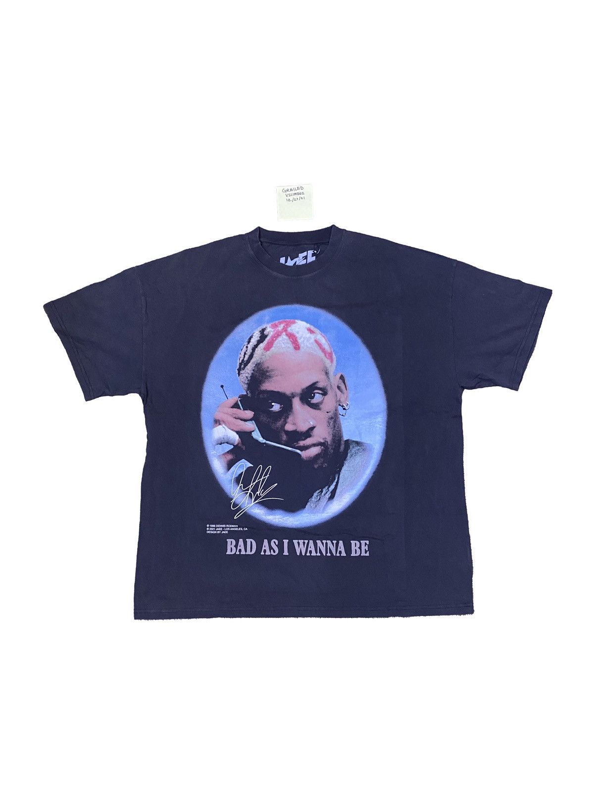 Vintage Dennis Rodman Graphic Tee X Jaee Editz | Grailed