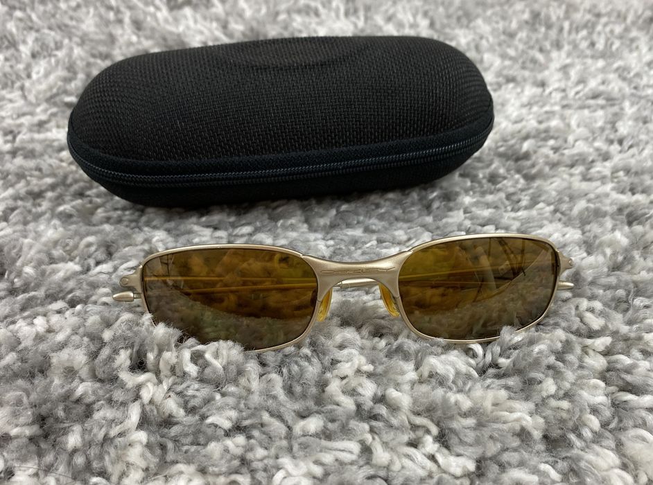Vintage Oakley Square Wire 2.0 Spring Hinge Sunglasses Brown Case | Grailed