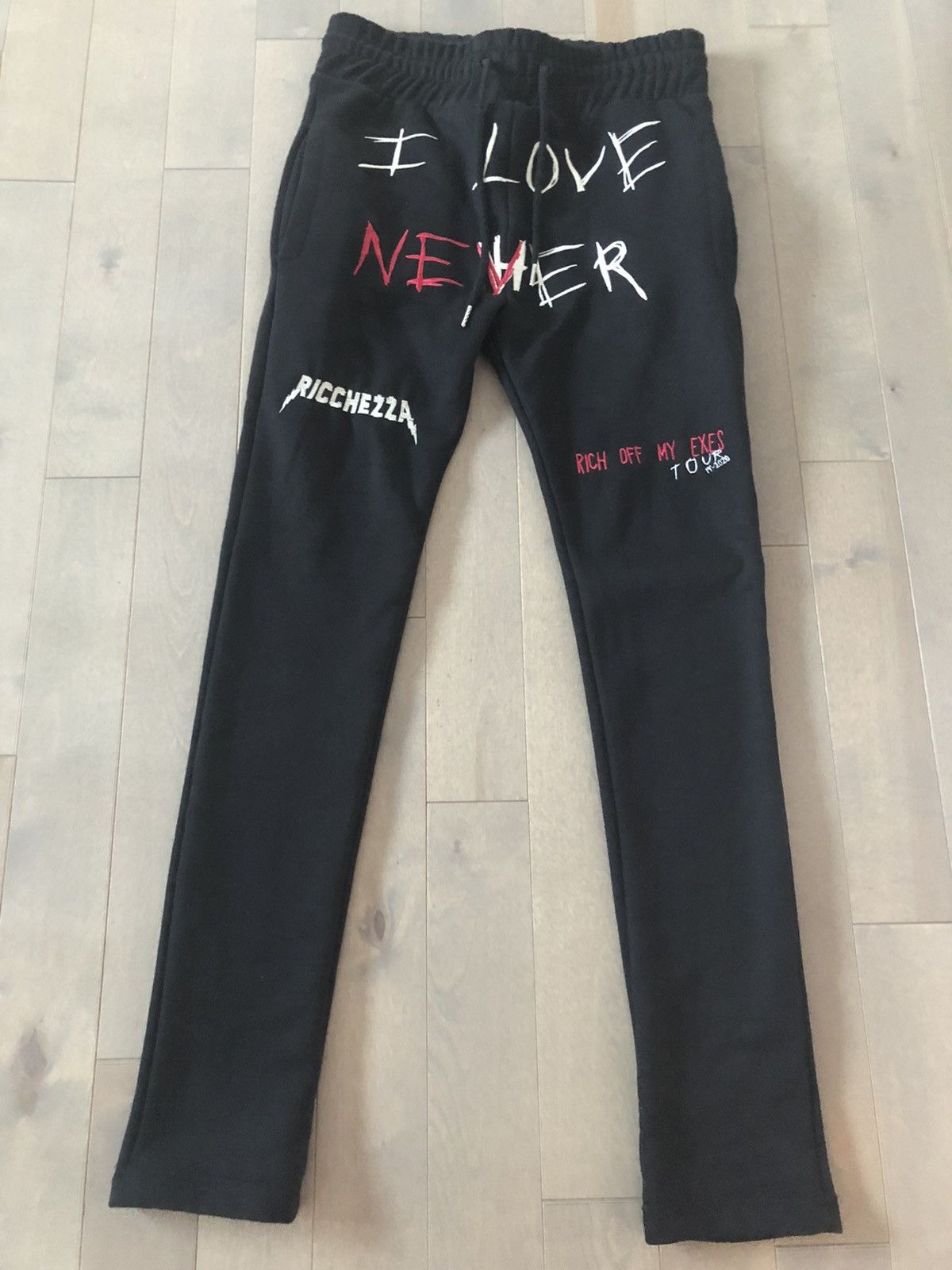 Designer × Other × Streetwear Ricchezza I Love Nevher Sweat Pants | Grailed