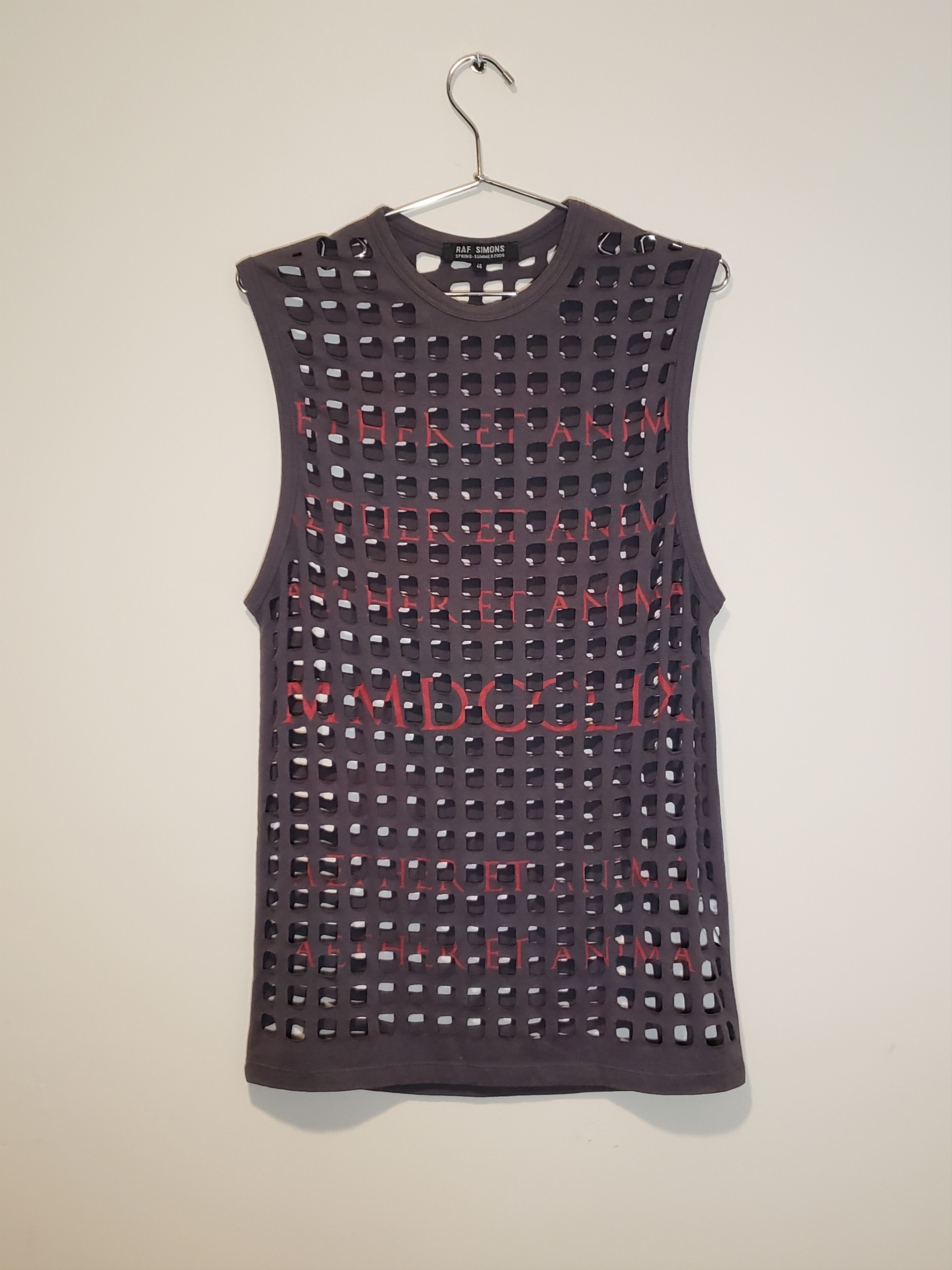 Raf Simons SS06 Laser Cut Icarus Surgit Tank Top | Grailed