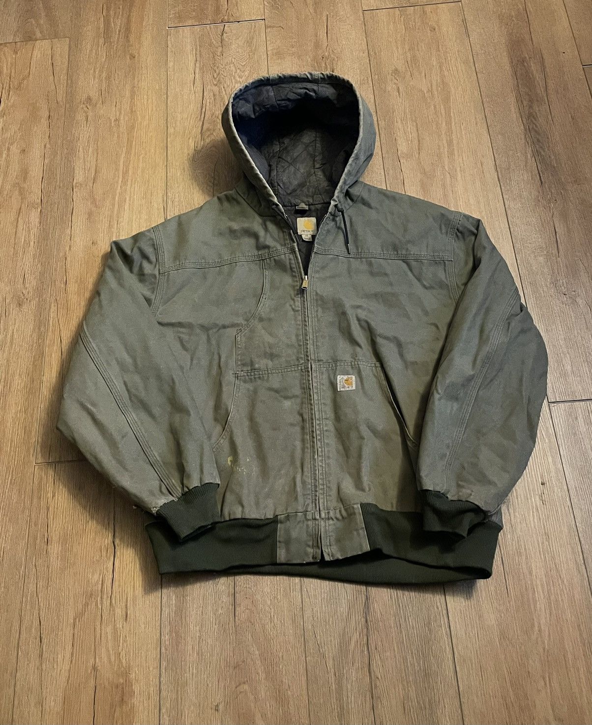 Carhartt × Streetwear × Vintage Vintage moss green carhartt zip up ...