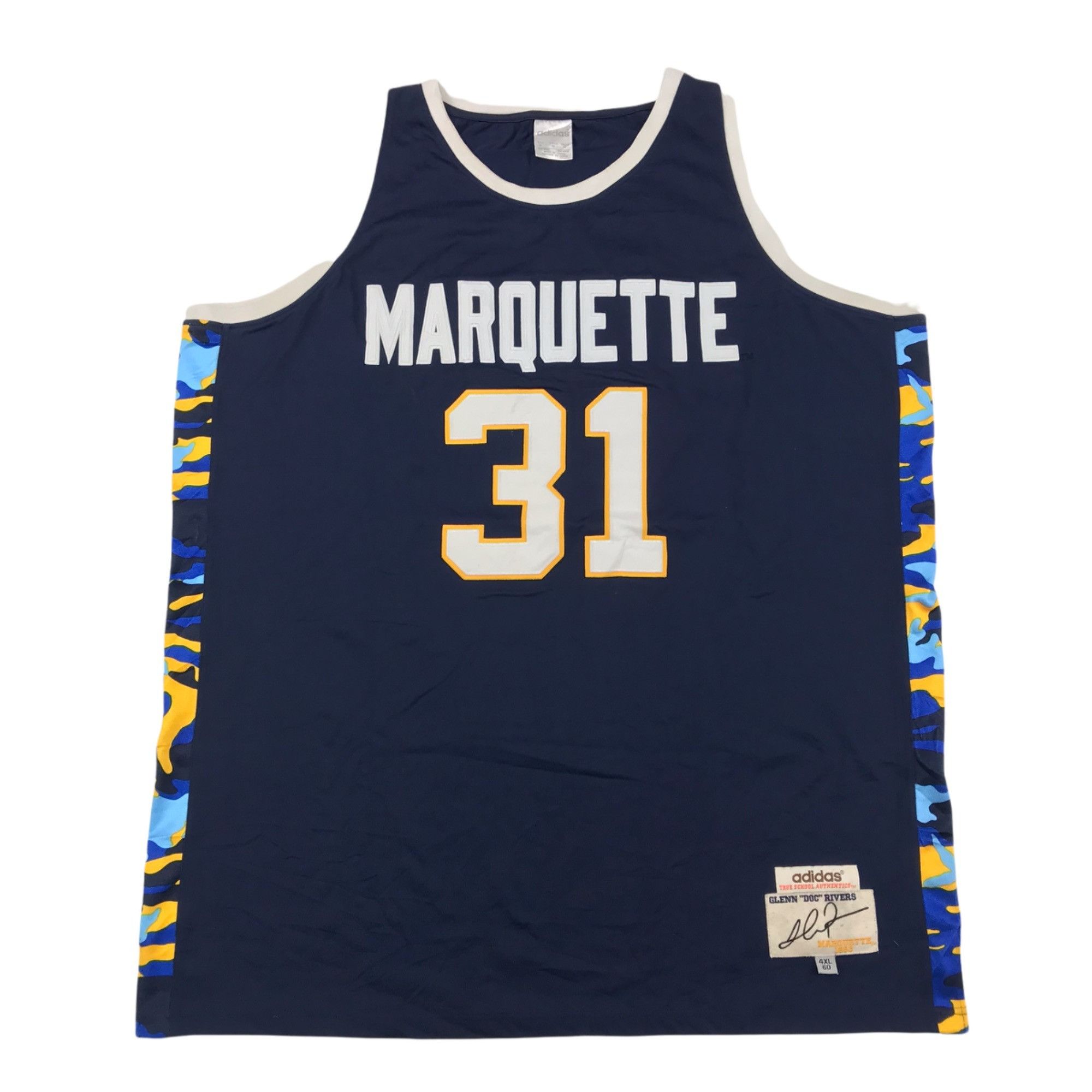 Adidas Adidas True School Glen Doc Rivers Marquette #31 Jersey 4XL ...