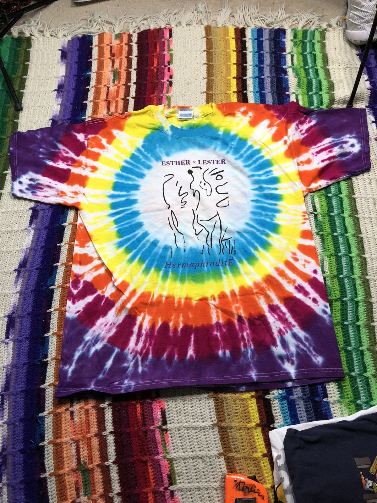 Vintage vintage esther lester hermaphrodite tie dye shirt | Grailed